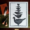 Starling Linocut Print, Original Linoprint, Bird Art, British Wildlife ...