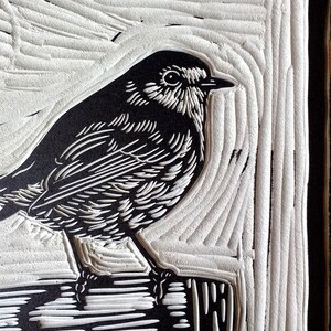 Robin Linocut Print, Original Linoprint, Remembrance/memorial Gift ...