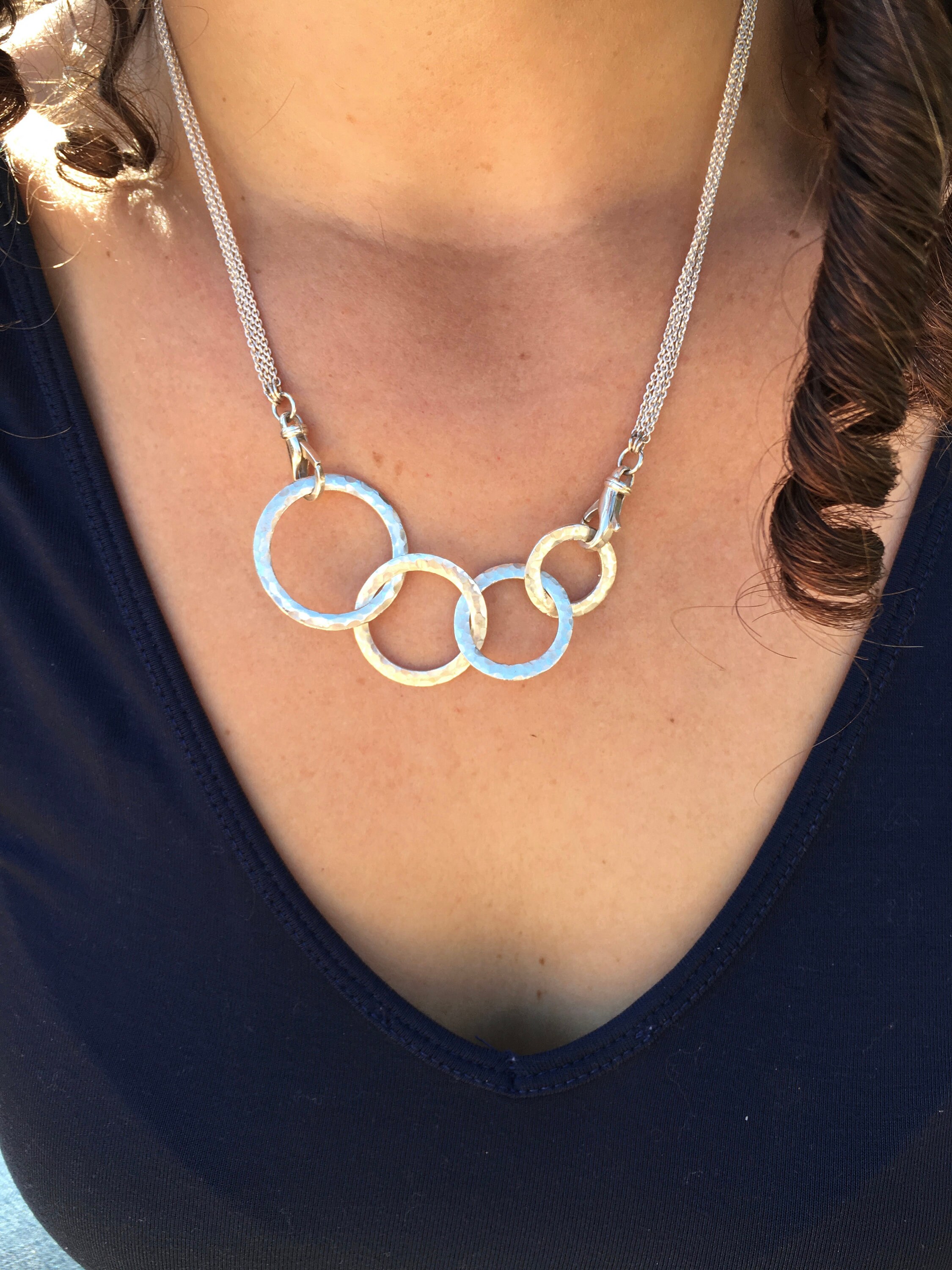 Mama Metal Triple Chain, Luxe Links Silver Chain - Etsy