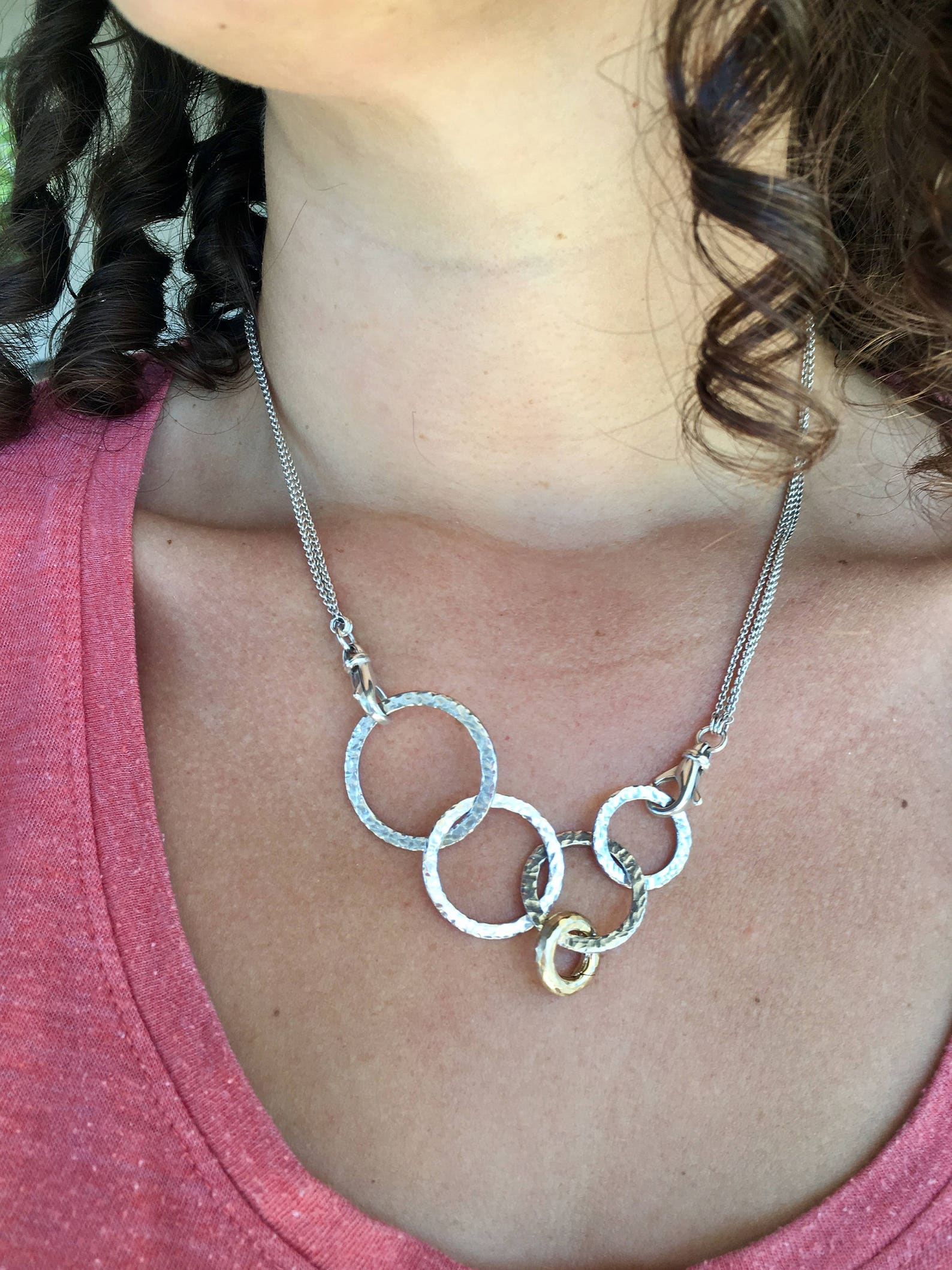 Mama Metal Triple Chain, Luxe Links Silver Chain - Etsy