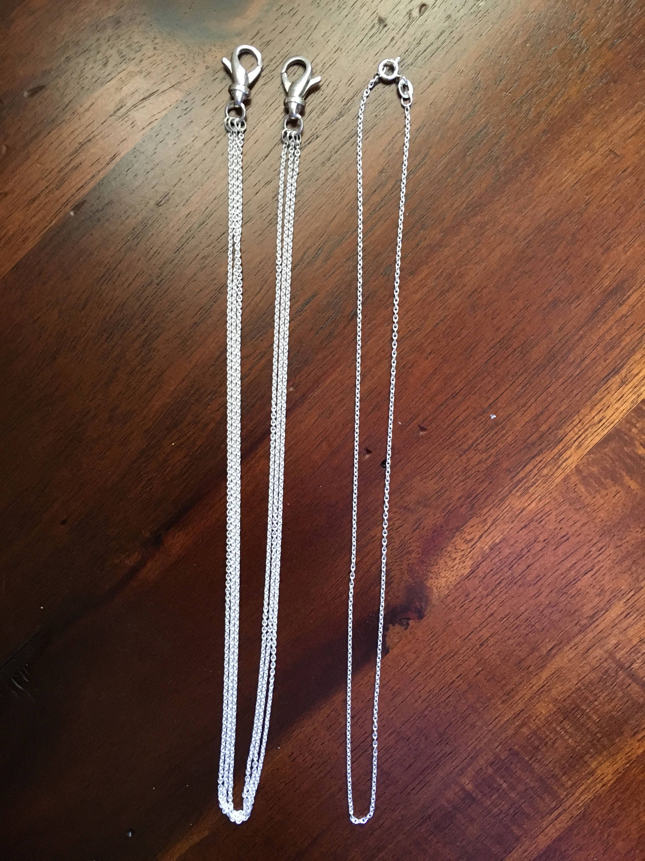 Mama Metal Triple Chain, Luxe Links Silver Chain - Etsy