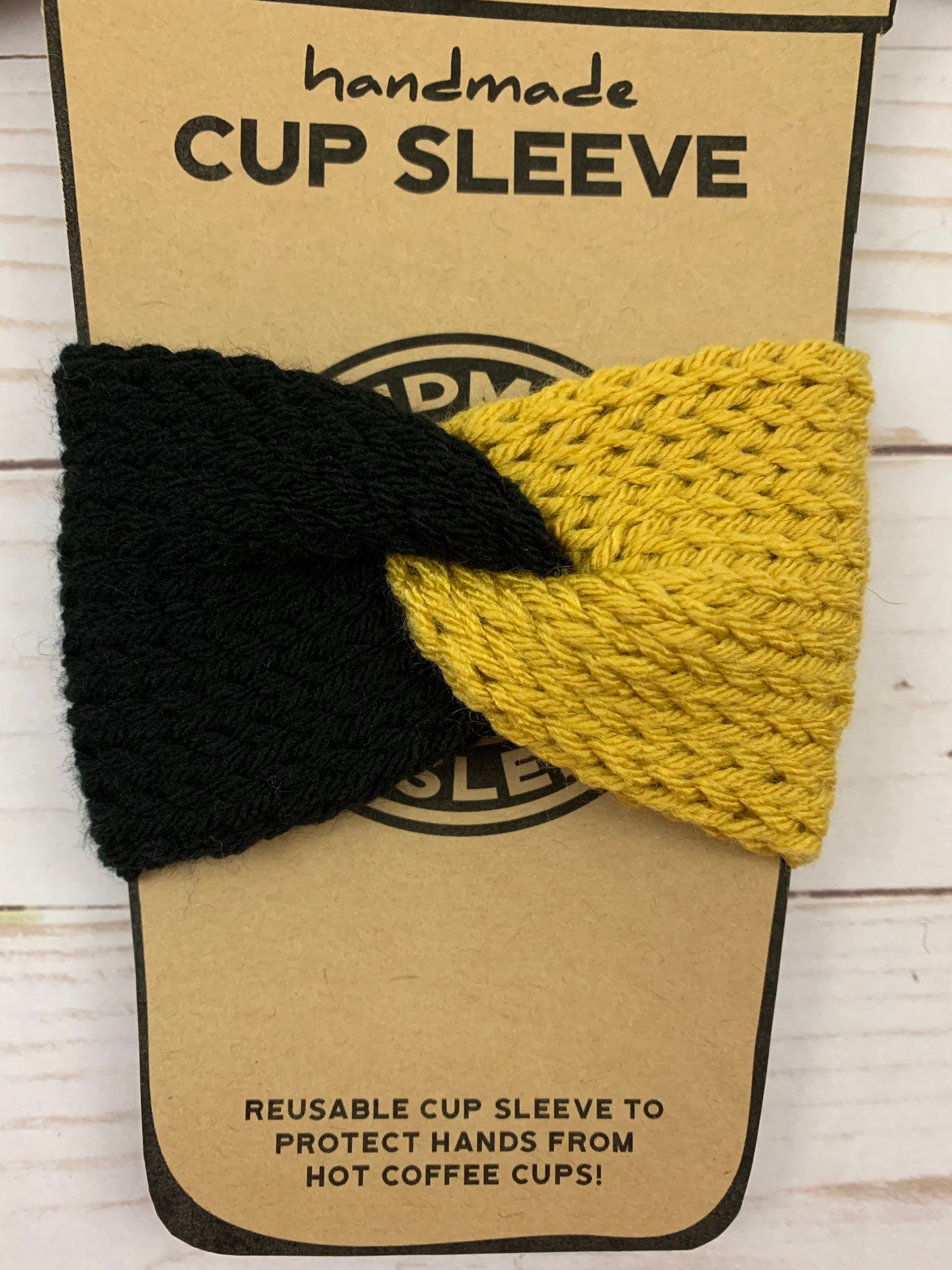 TEAM SPIRIT Knit Coffee/tea Cup Cozy Custom Made in Your Team/school ...