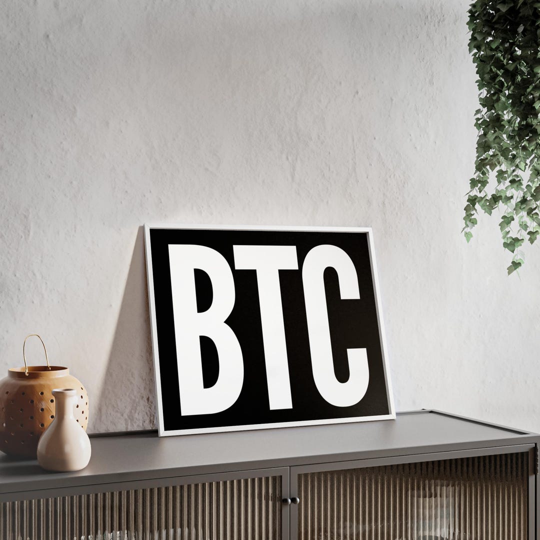 Bitcoin Crypto Poster, Wall Art Print, Digital Currency Wall Decor ...