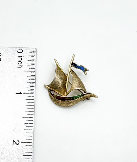 Vintage Alice Caviness Sterling Silver Sail Boat Bro… - Gem