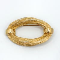 Christian Dior Gold Insignia Crest Logo Monogram Brooch Pin Authentic ...