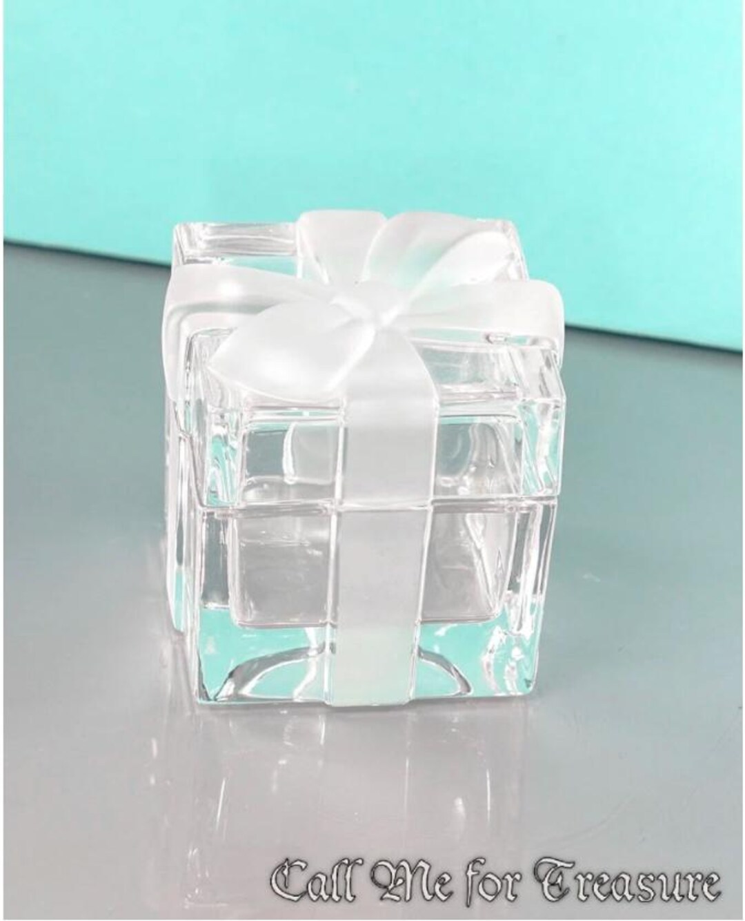 Tiffany & Co. 3.5” Crystal Gift Box / Trinket Box / Tiffany Decor - Etsy