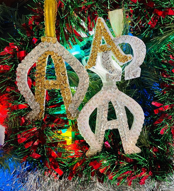 Christmas Christmonogram Alpha and Omega Handmade Ornament | Etsy
