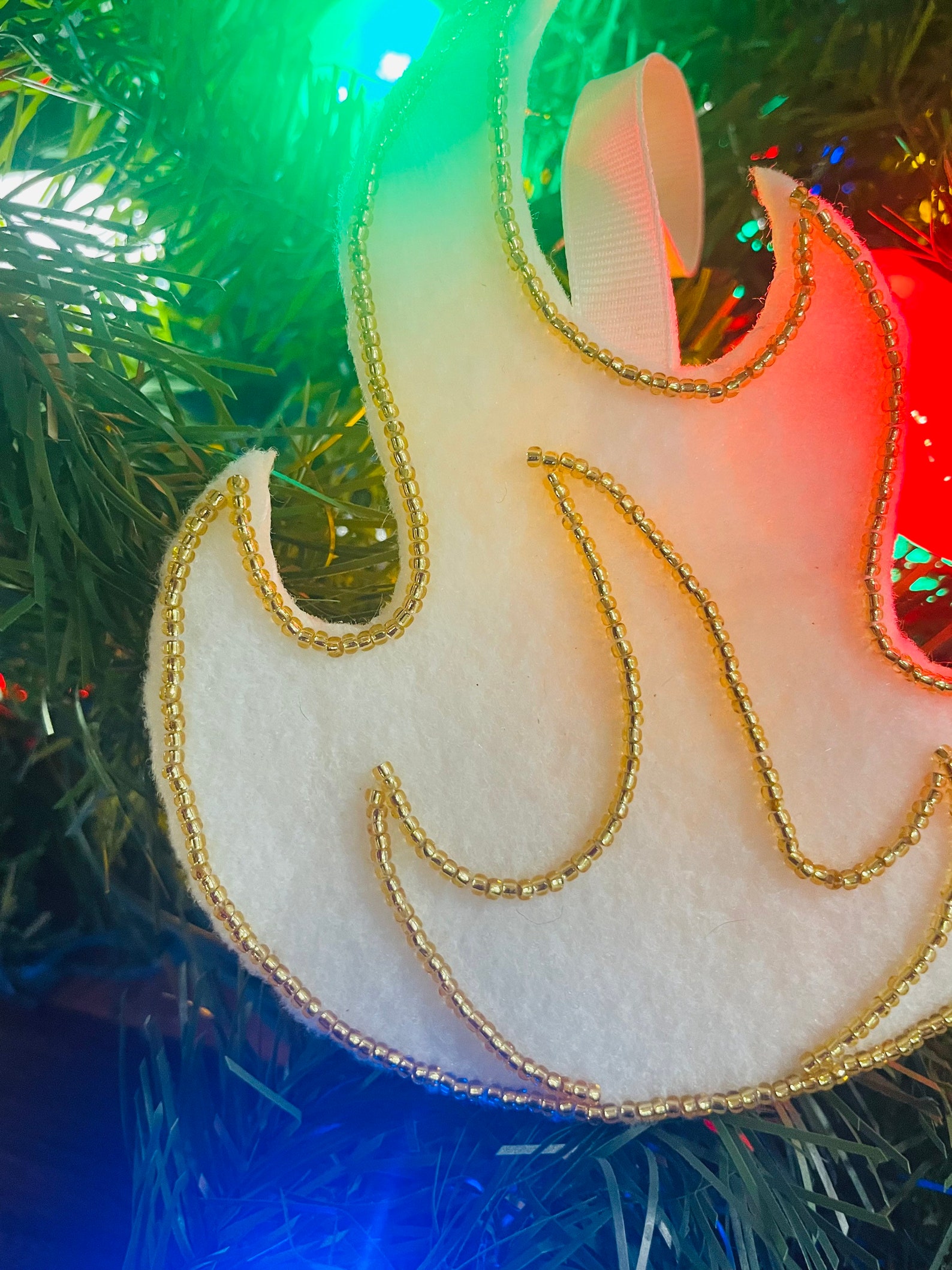 Christmas Christmonogram Handmade Flame Ornament - Etsy