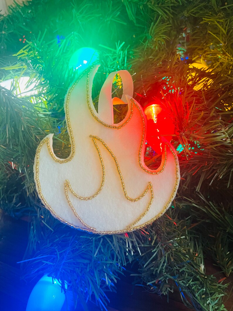 Christmas Christmonogram Handmade Flame Ornament - Etsy