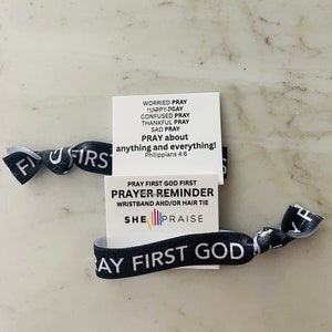 PRAY First GOD First Prayer Reminder Hair Ties or Wristbands - Etsy