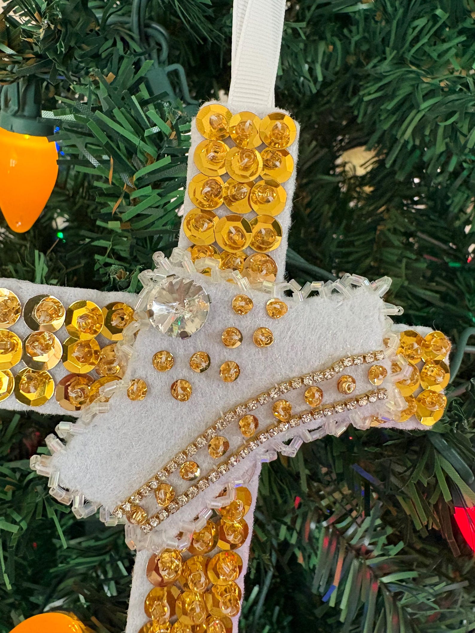 Christmas Christmonogram Cross and Crown Handmade Ornament - Etsy