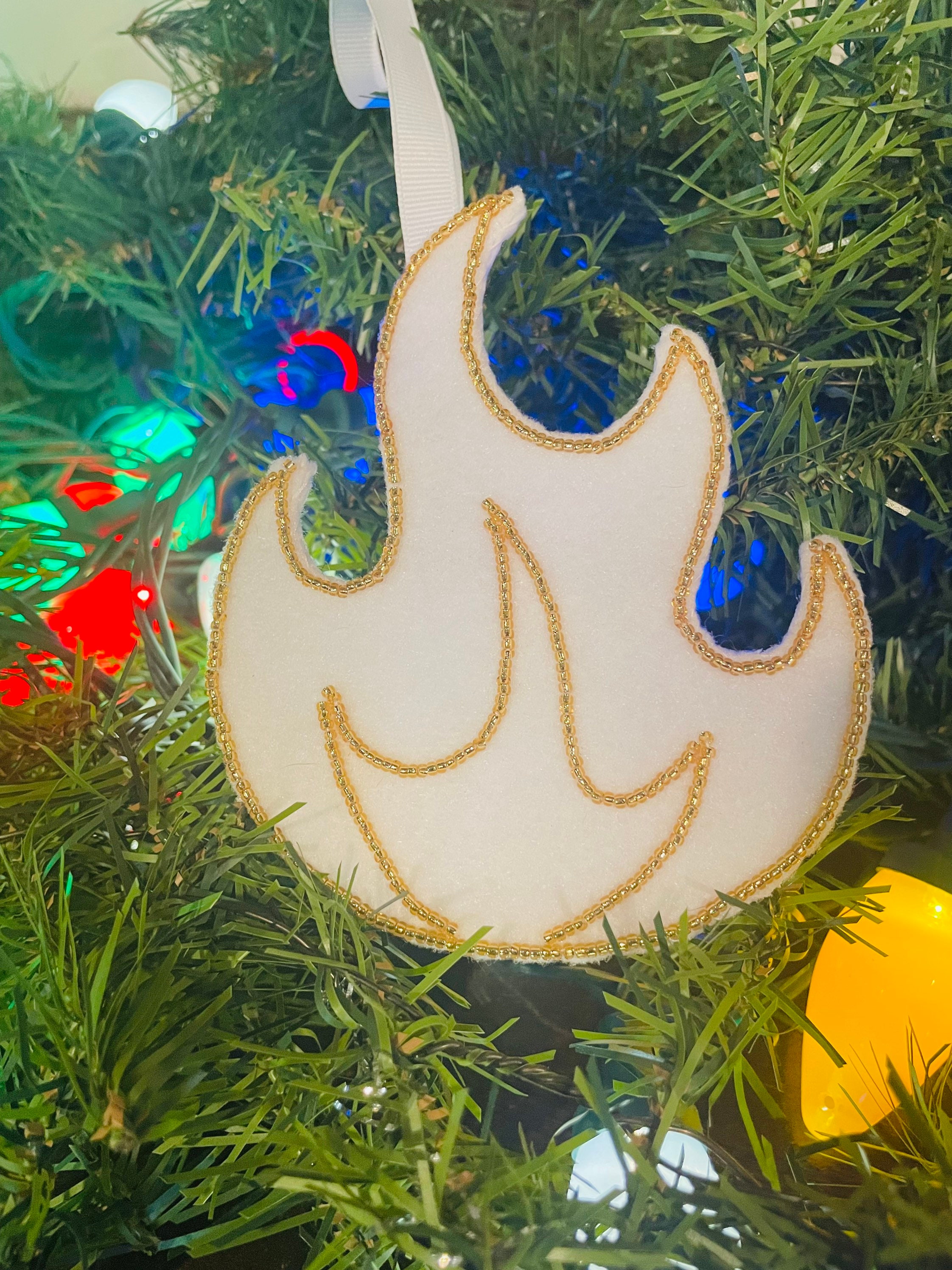 Christmas Christmonogram Handmade Flame Ornament - Etsy
