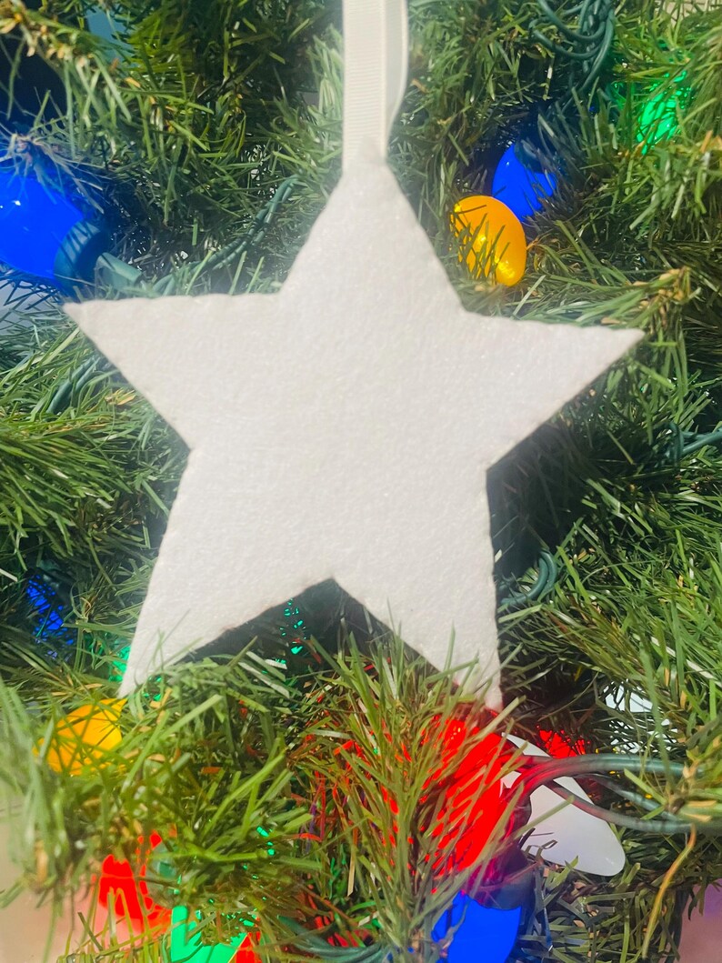 Handmade Christmonogram Epiphany or Five Point Star Christmas Ornament ...