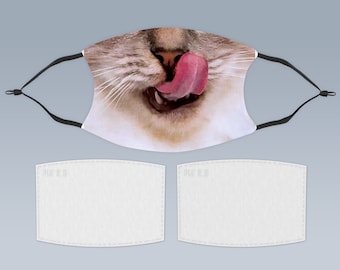 Funny Cat Face Mask | Etsy