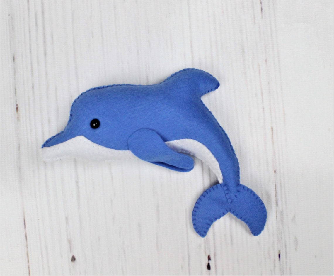 Felt Dolphin sewing PDF pattern Sea creatures plushie toy | Etsy