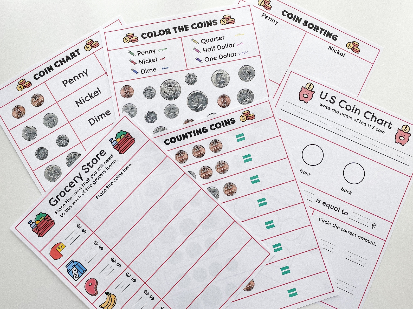 US Coins Counting Worksheet: Homeschool Money Activity (PDF Download ...