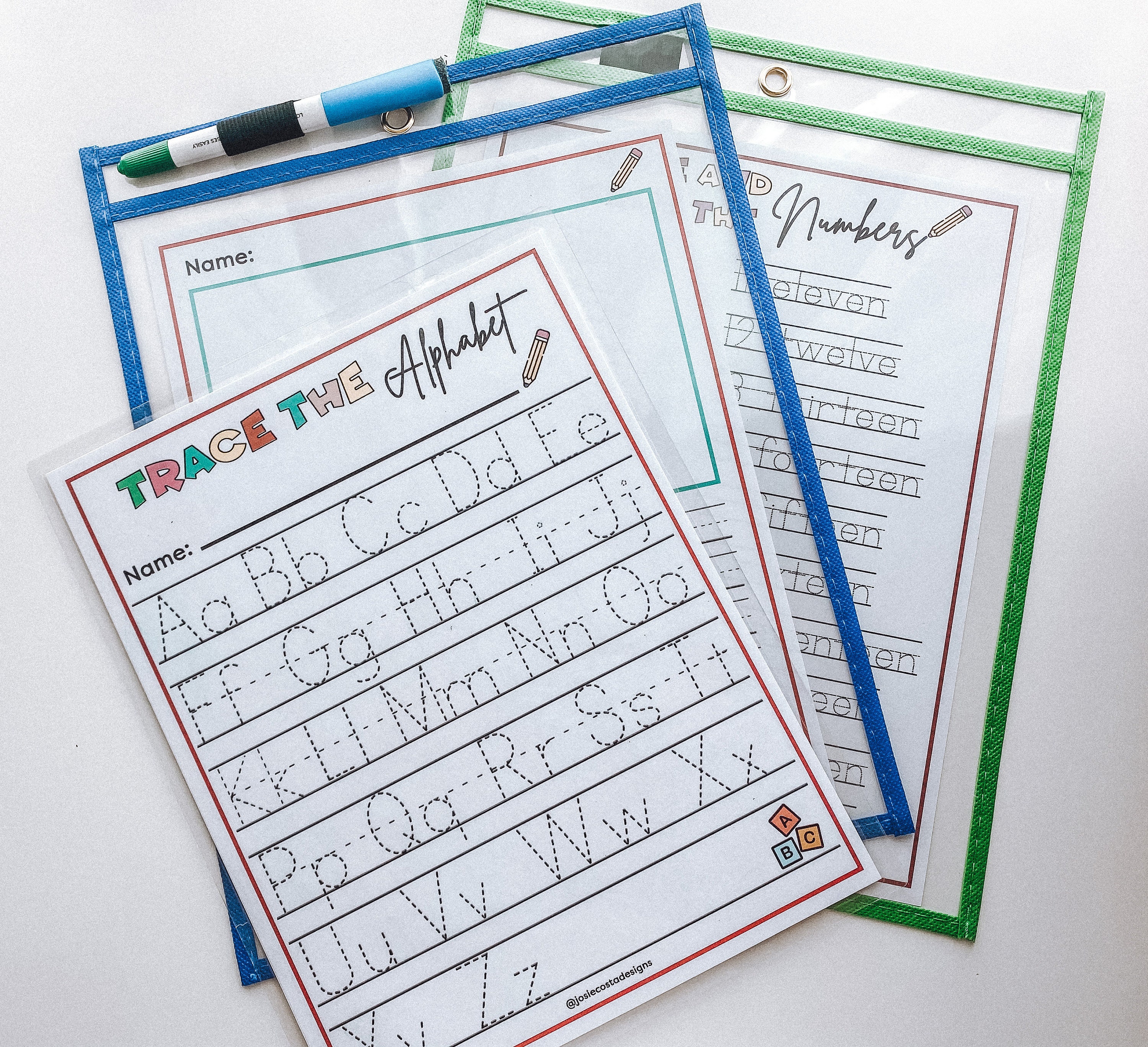 Alphabet & Number Tracing Bundle: Homeschool Printable Activity (PDF ...