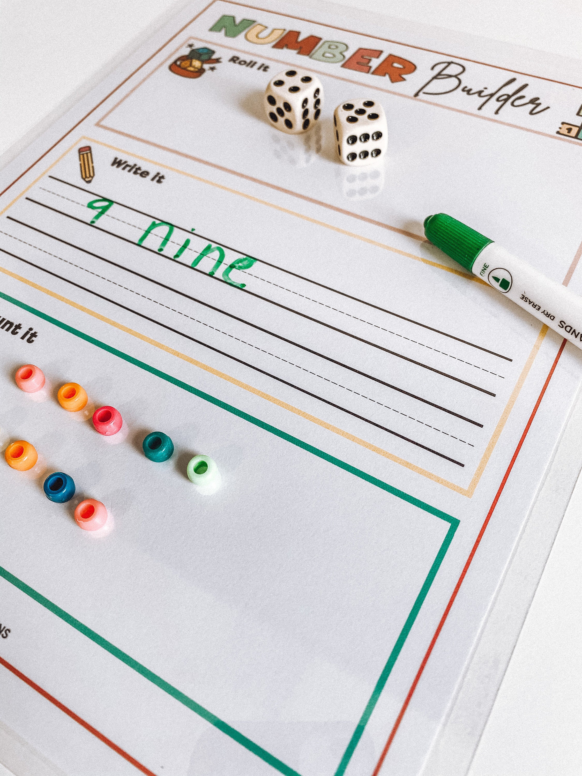 Math Game, Counting Practice, Kids Math Game, Printable Download ...