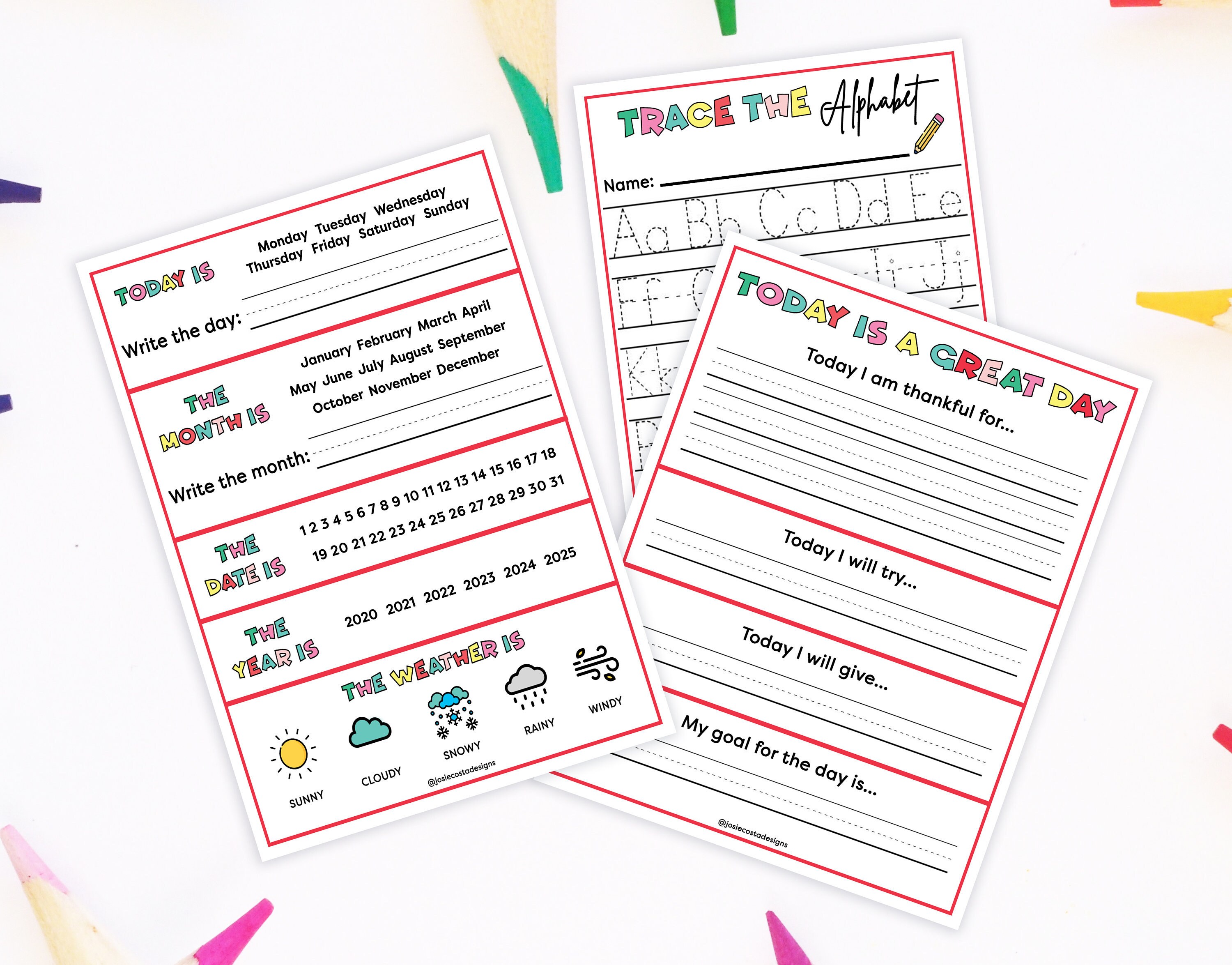 Alphabet & Number Tracing Bundle: Homeschool Printable Activity (PDF ...