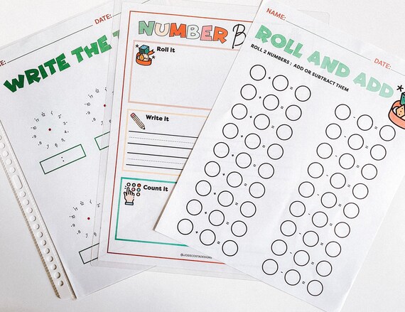 Math Game Counting Practice Kids Math Game Printable - Etsy