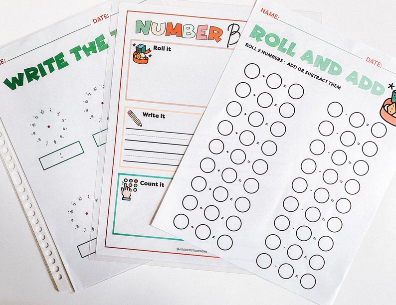 Math Game, Counting Practice, Kids Math Game, Printable Download ...