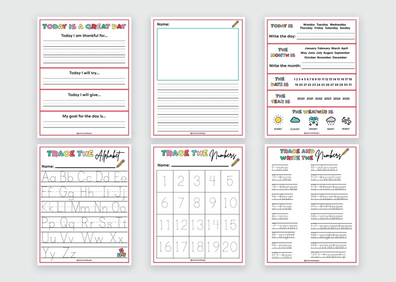 Alphabet & Number Tracing Bundle: Homeschool Printable Activity (PDF ...