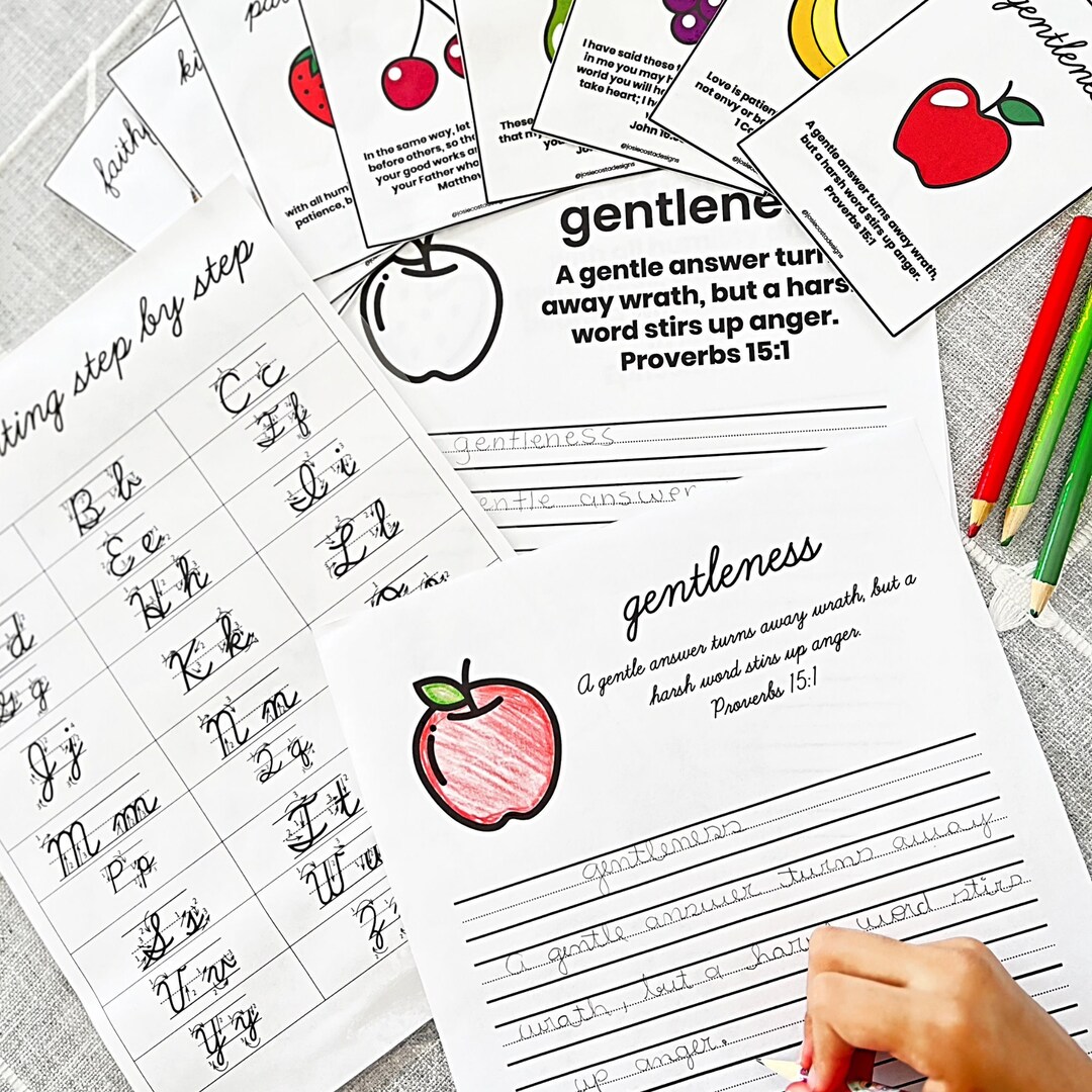 Instant Download, FRUITS of the SPIRIT Bible Verse Activity Pack ...