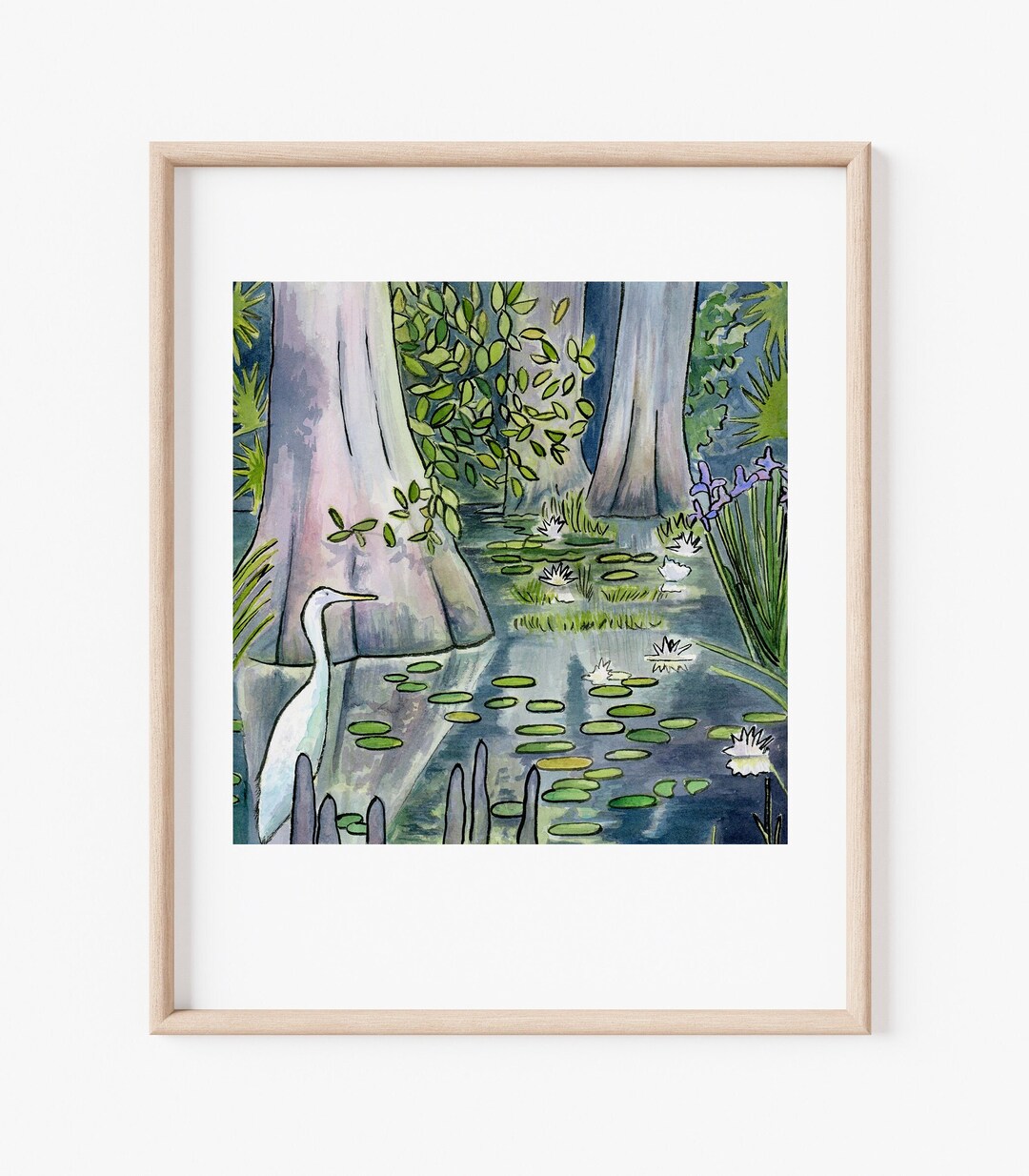 Louisiana Swamp Art Print - Swamp Scene Art - Bayou Art - Etsy
