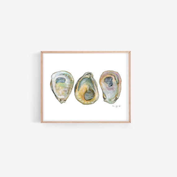 Oyster Print 3 Oysters Print Shell Print Oyster Print on - Etsy
