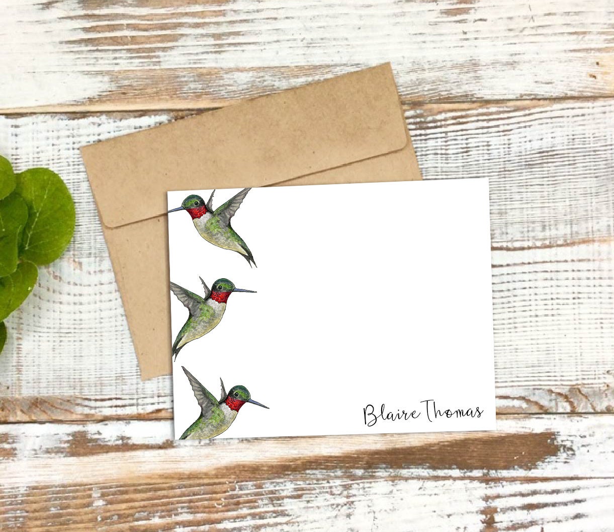 Hummingbird Stationery Personalized or Blank Stationery | Etsy