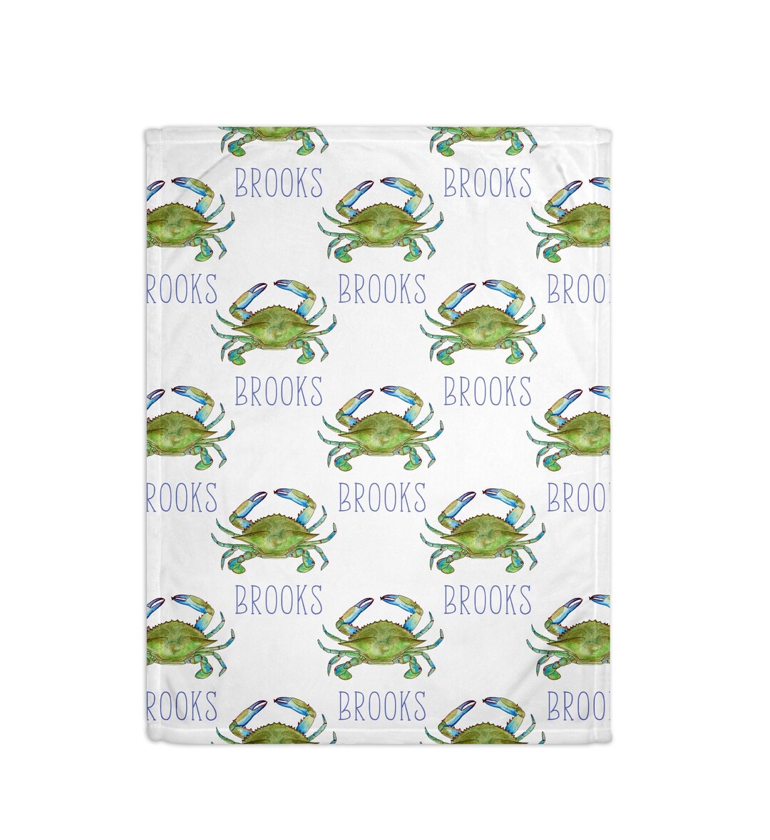 Personalized Blue Crab Blanket - Blue Crab Name Blanket - Personalized ...