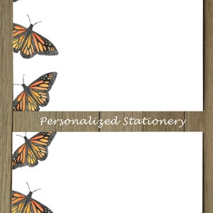 Monarch Butterfly Stationery Personalized or Blank Flat | Etsy