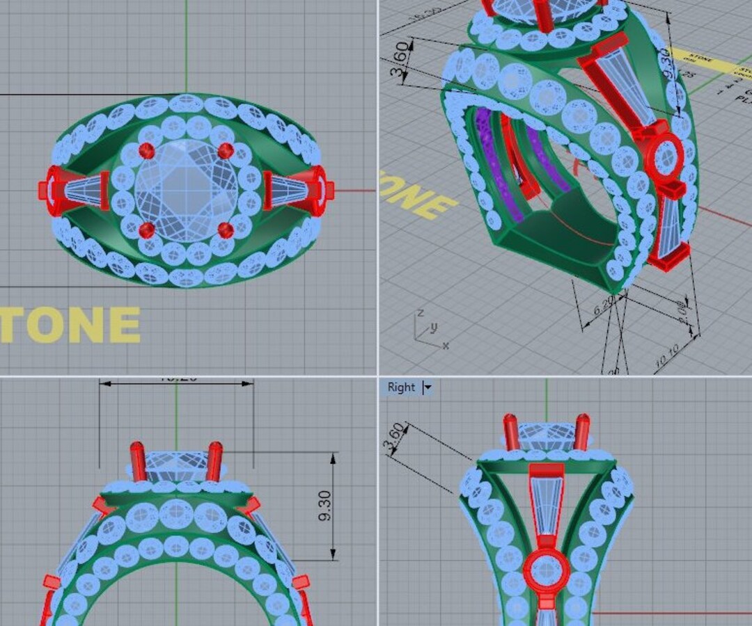 Custom Design Your Ring or Jewelry , Scale Artwork, 3D Model, 3D CAD ...