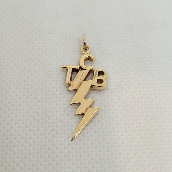Tcb Lightning Bolt Elvis Necklace - Etsy