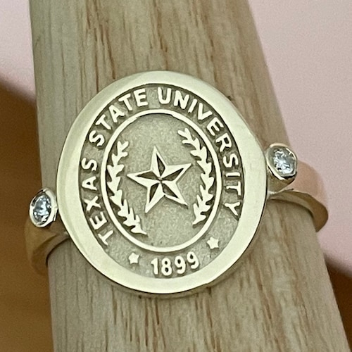 Gold Diamond Pave College Class Rings Women's Class Ring - Etsy