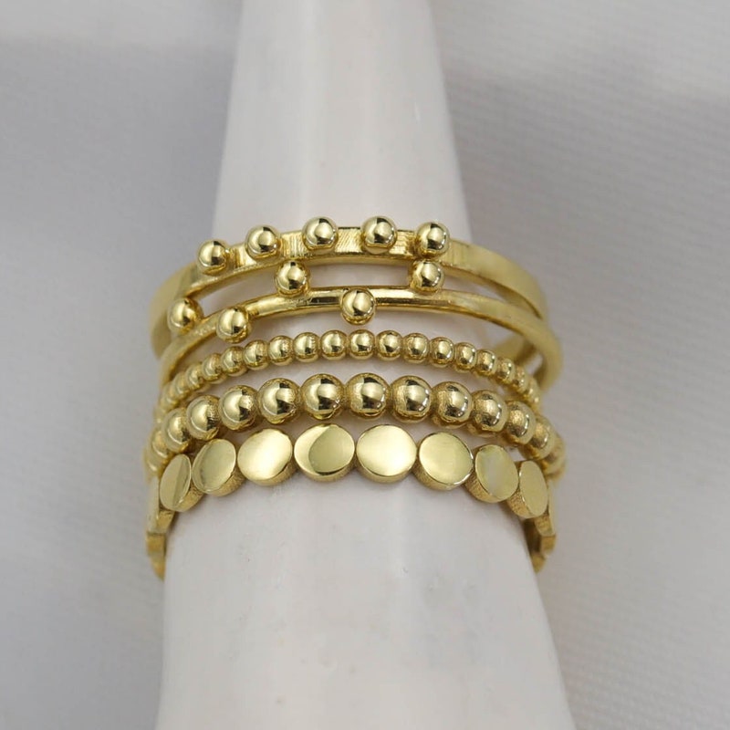 Stackable Gold Rings - Etsy
