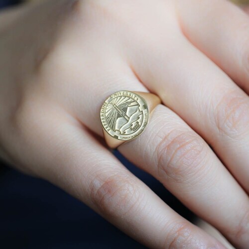 Custom College Rings-oval Graduation Ring-class Rings-school - Etsy