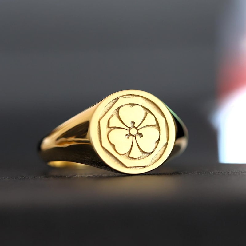 9ct Gold Signet Family Ring - Etsy