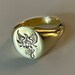 Phoenix Ring Gold Phoenix Ring Phoenix Signet Ring 14k Gold - Etsy