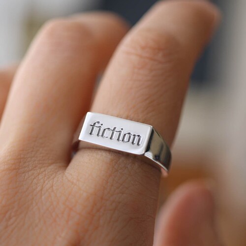 Personalized Rings Word Rings Rings With Words Quote | Etsy