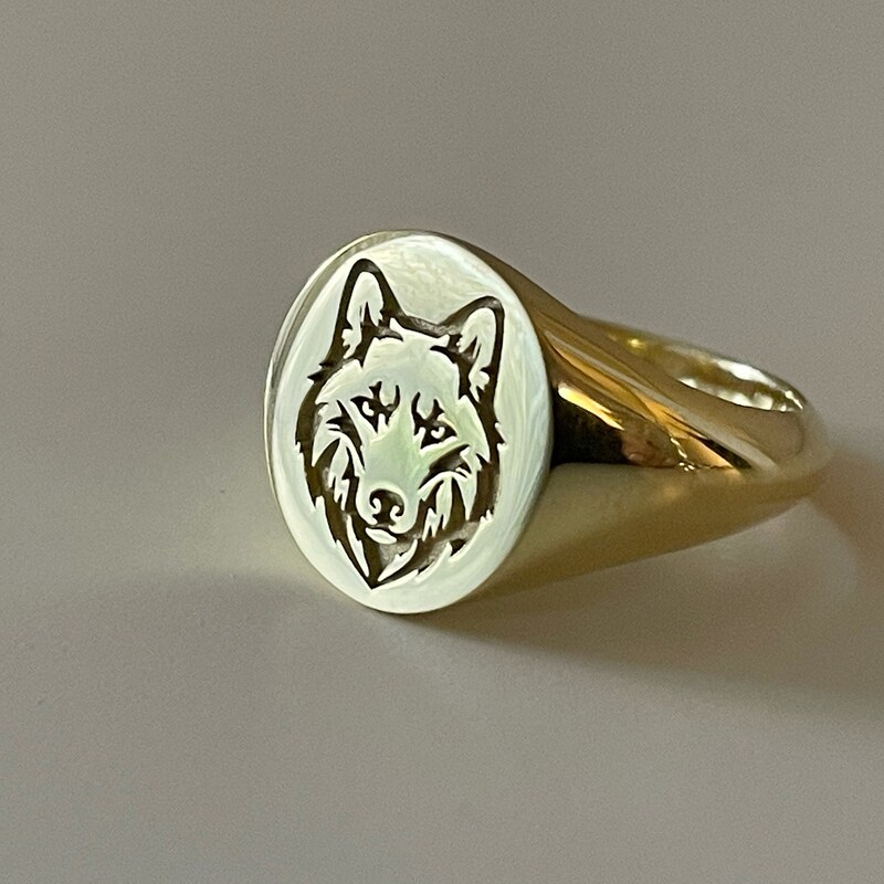 Wolf Ring - Etsy