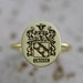 Gold Custom Engraved Delicate Ring, Family Crest Engraved Gold Ring for ...