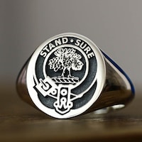 Gold Family Crest Ring, Family Crest Signet Ring, Family Crest Ring ...