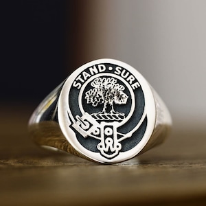 Scottish Clan Anderson Crest Ring, Family Crest Rings, Custom Family ...