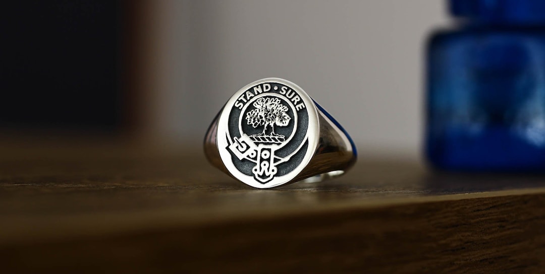 Scottish Clan Anderson Crest Ring, Family Crest Rings, Custom Family ...