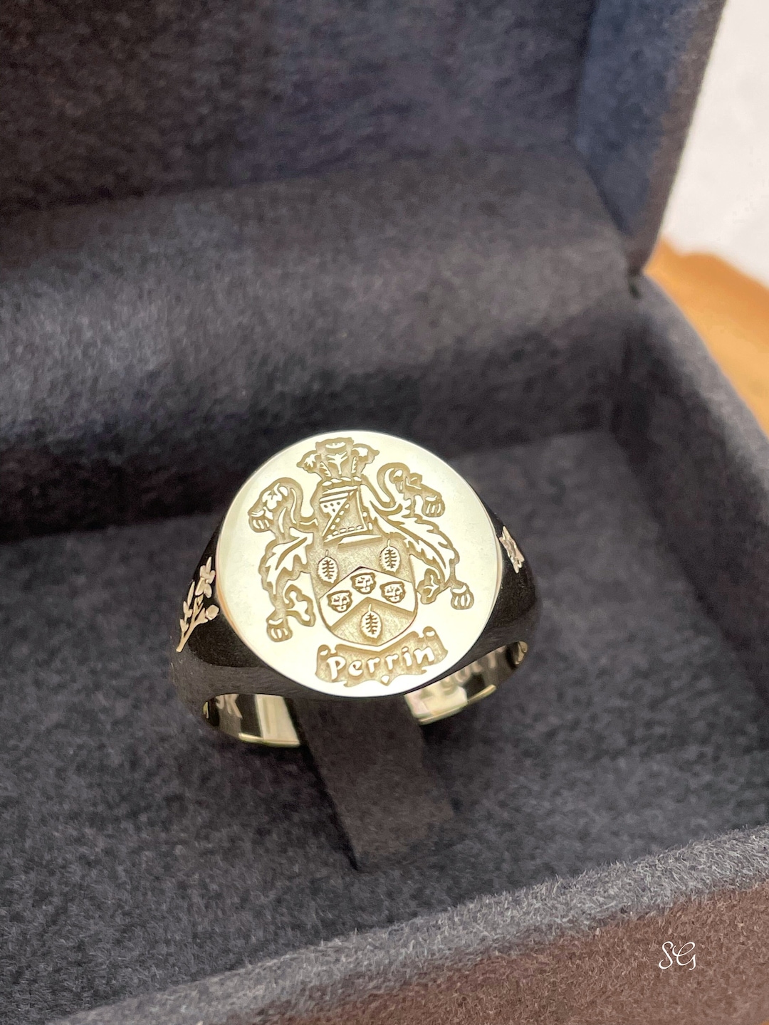 Mens Gold Custom Signet Rings, Mens Gold Signet Rings Engraved, Gold ...