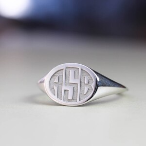 Monogram Ring Custom Monogram Rings Monogram Initial Ring - Etsy