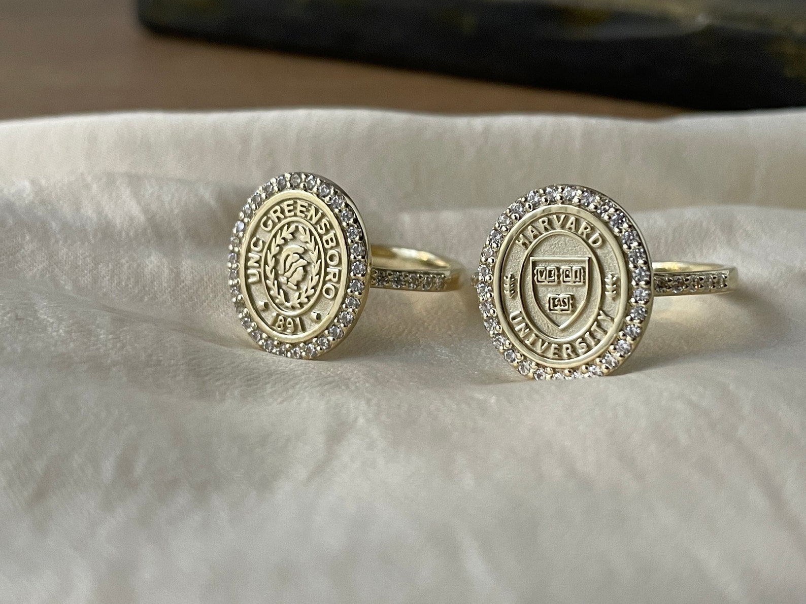 Gold Women's Class Ring Gold Graduation Rings - Etsy