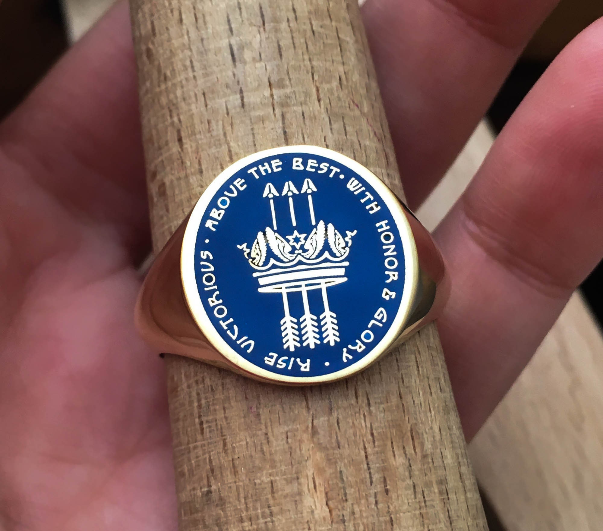 Black Enamel Custom Engraved Signet Ring Custom Signet Ring | Etsy