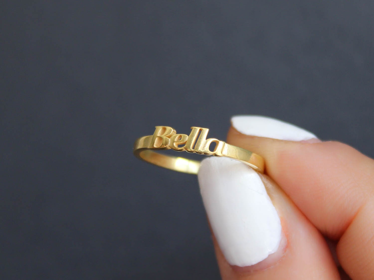 Custom Name Rings Name Rings Personanalized Stackable Rings | Etsy